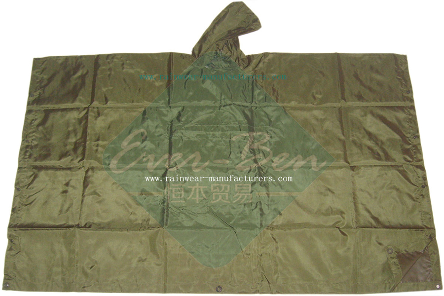Nylon Poncho|Waterproof Raincape for army|Heavy Duty Rain Poncho|Olive ...
